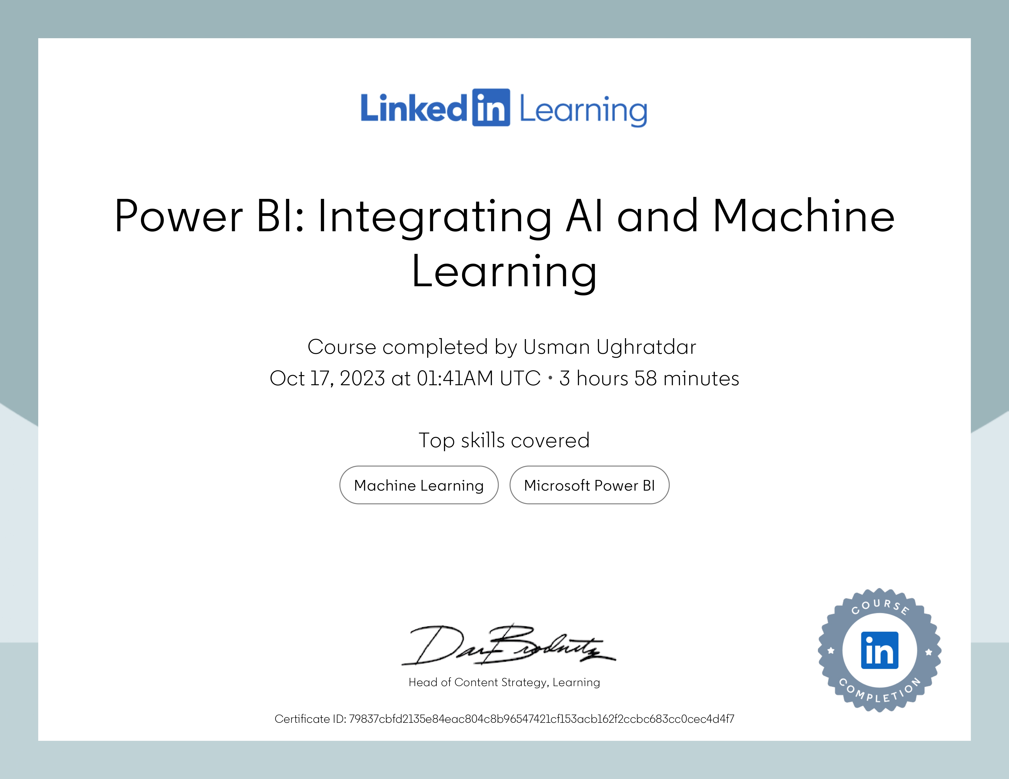 Power BI: Integrating AI and Machine Learning - Usman Ughratdar Power BI: Integrating AI and Machine Learning - Usman Ughratdar